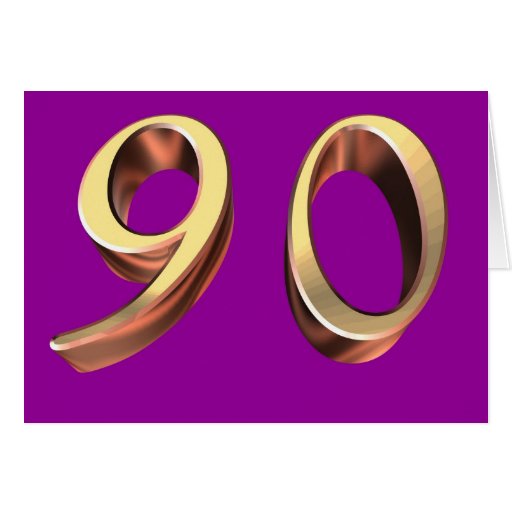 Glücklicher 90. Geburtstag ninetieth neunzig 90 Grußkarte | Zazzle