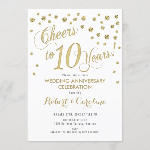 Einladung Zum 10 Hochzeitstag