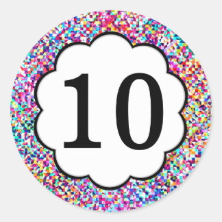 Zahl 10 Aufkleber | Zazzle.de