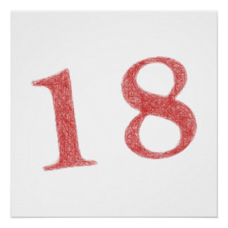 18 Geburtstag Poster-Designs | Zazzle.de