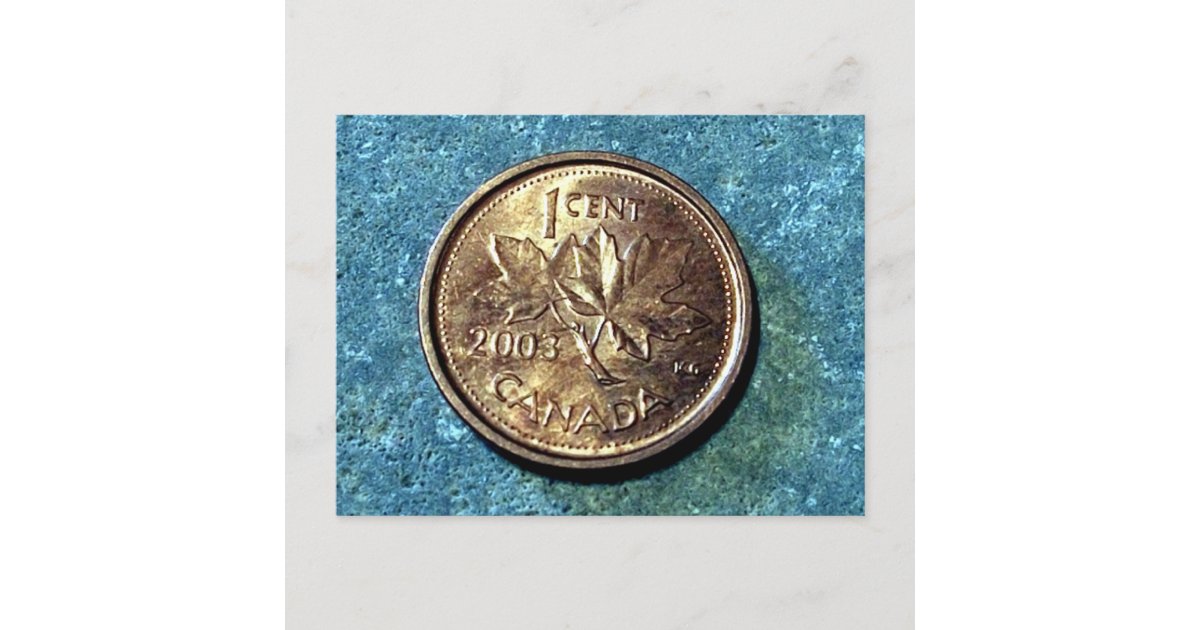 2003 Canadian Penny (Front) Postcard Postkarte | Zazzle.de