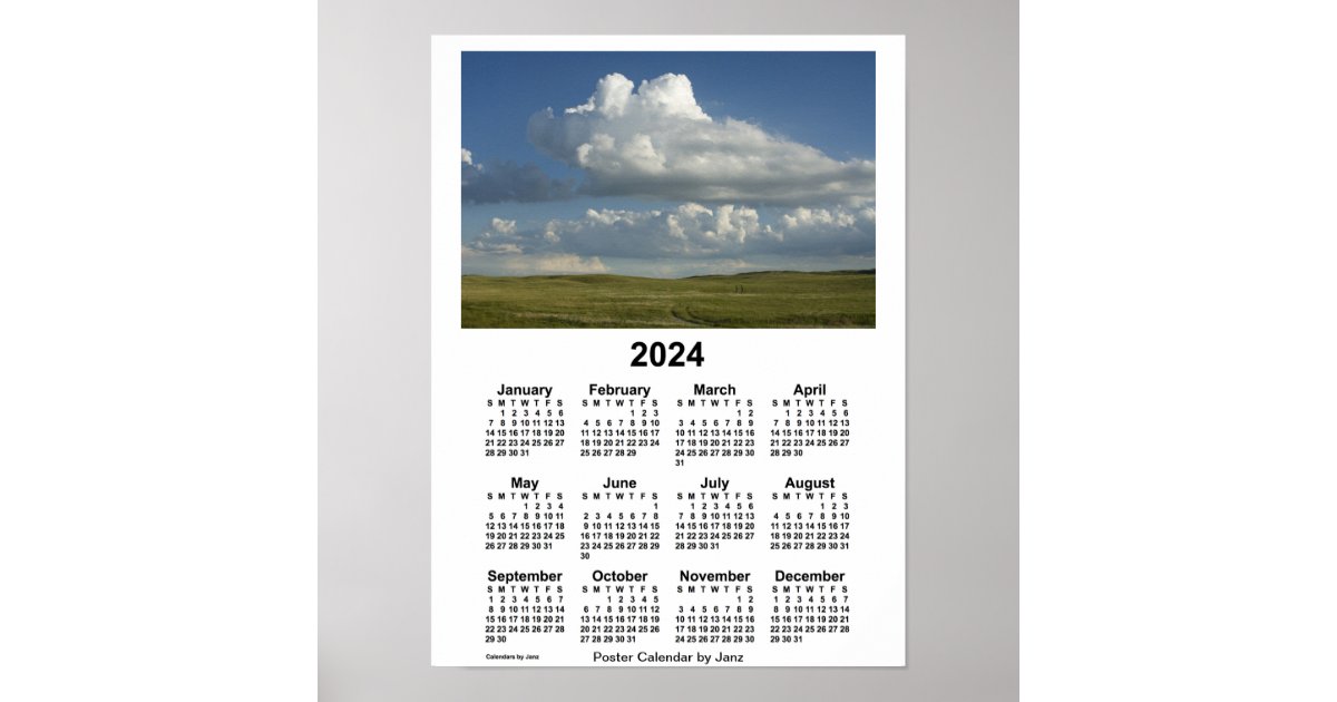 2024 Nebraska Sandhills Calendar von Janz Poster | Zazzle.de