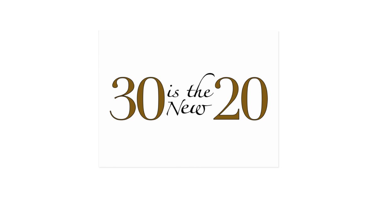 30 ist die neuen 20 postkarte | Zazzle.de