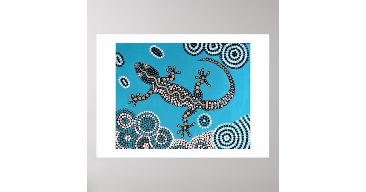 Aboriginal Art Gecko Poster | Zazzle.de