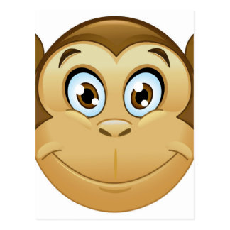 Affe Emoji Postkarten | Zazzle.de