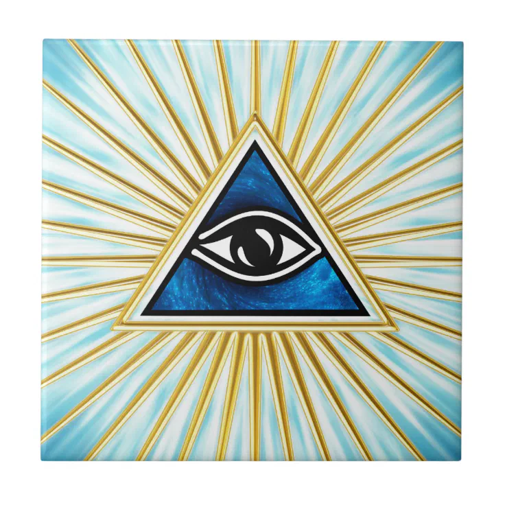 Allsehendes Auge Gottes, Pyramide, Freimaurer Fliese | Zazzle.de