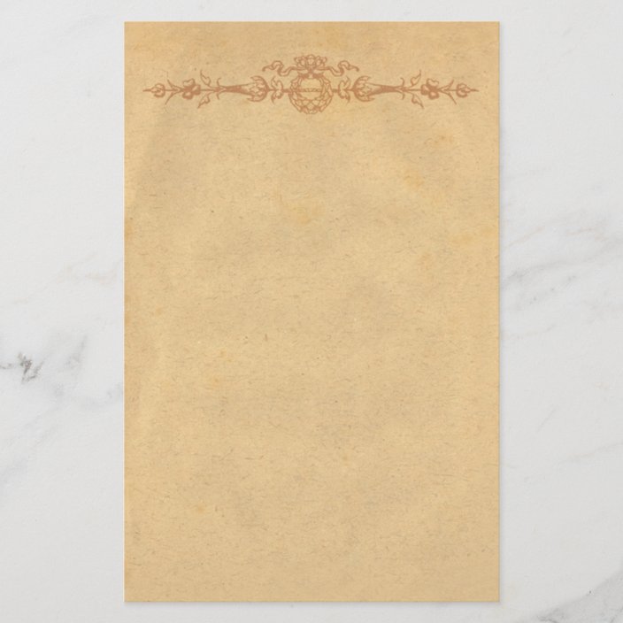 Altes Pergament mit Verzierung Briefpapier | Zazzle.de