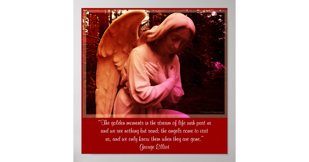 Angel mit George Elliot Zitat-Poster Poster | Zazzle.de