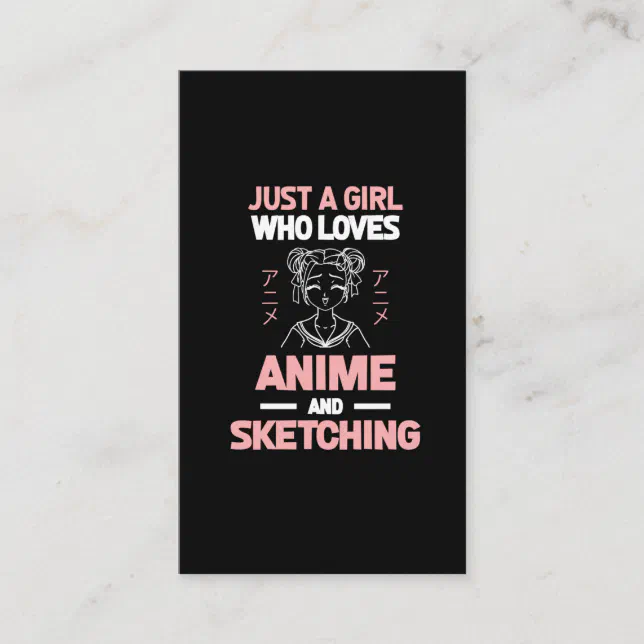Anime Girl Cosplay Teen Manga Sketch Visitenkarte | Zazzle.de