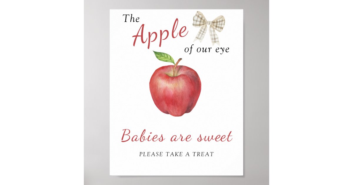 Apfeldusche - Babys sind süß Poster | Zazzle.de