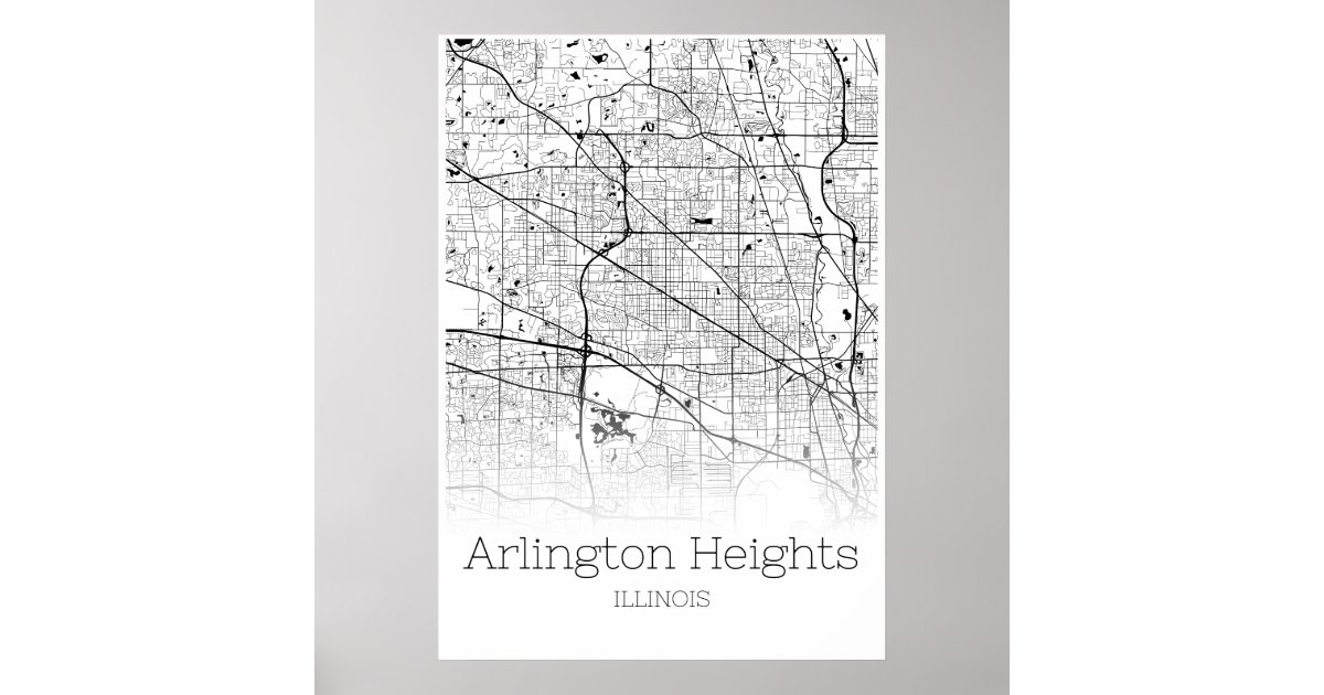Arlington Heights Map - Illinois - City Map Poster | Zazzle.de