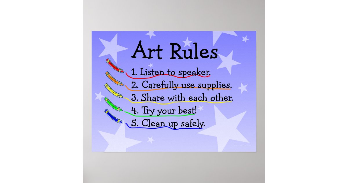 Art Class Rules Poster | Zazzle.de