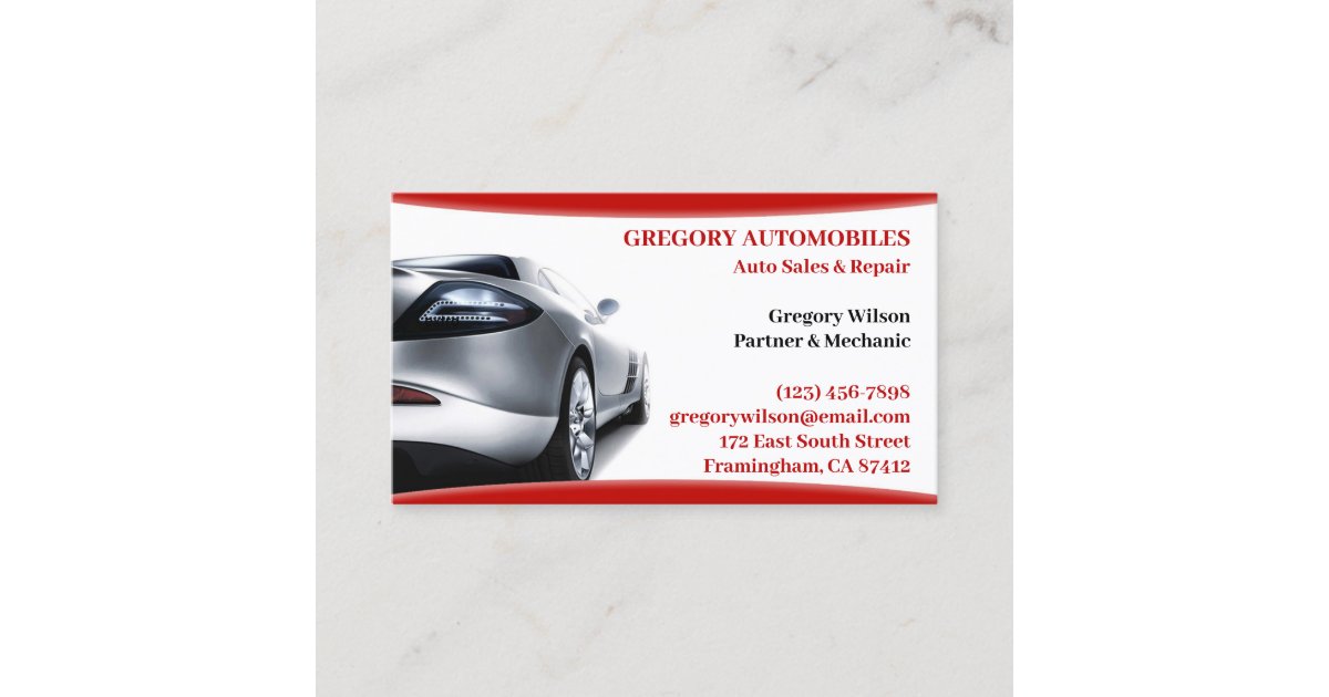 Auto Cars Business Card Visitenkarte | Zazzle.de