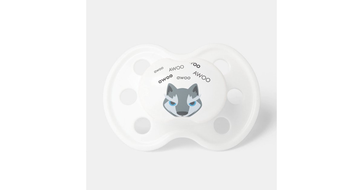 Awoo Wolf Niedlich Emoji Schnuller | Zazzle.de