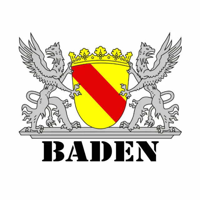 Badisches Wappen Badischer Greif mi Schrift Baden Freistehende ...