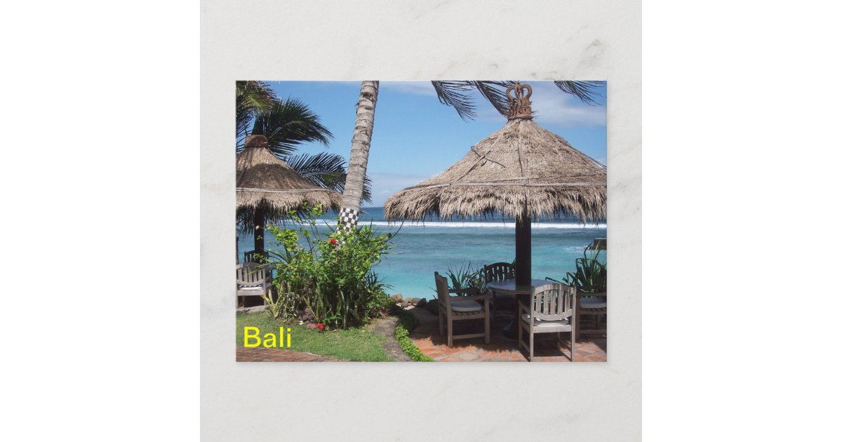 Bali Beach Scene Postkarte | Zazzle.de