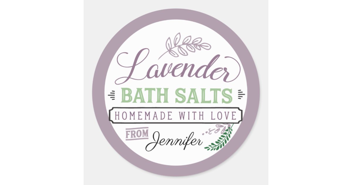 Bath Salts Labels Stickers Custom Lavendel | Zazzle.de