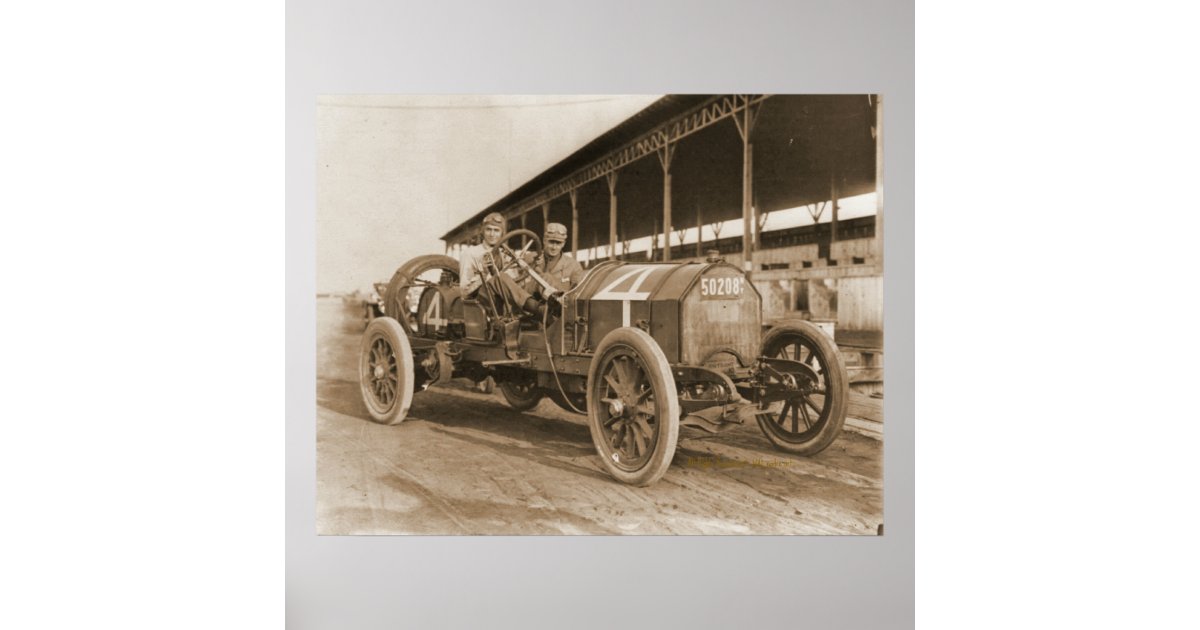 Beardsley und Coote im Simplex-Racer Poster | Zazzle.de