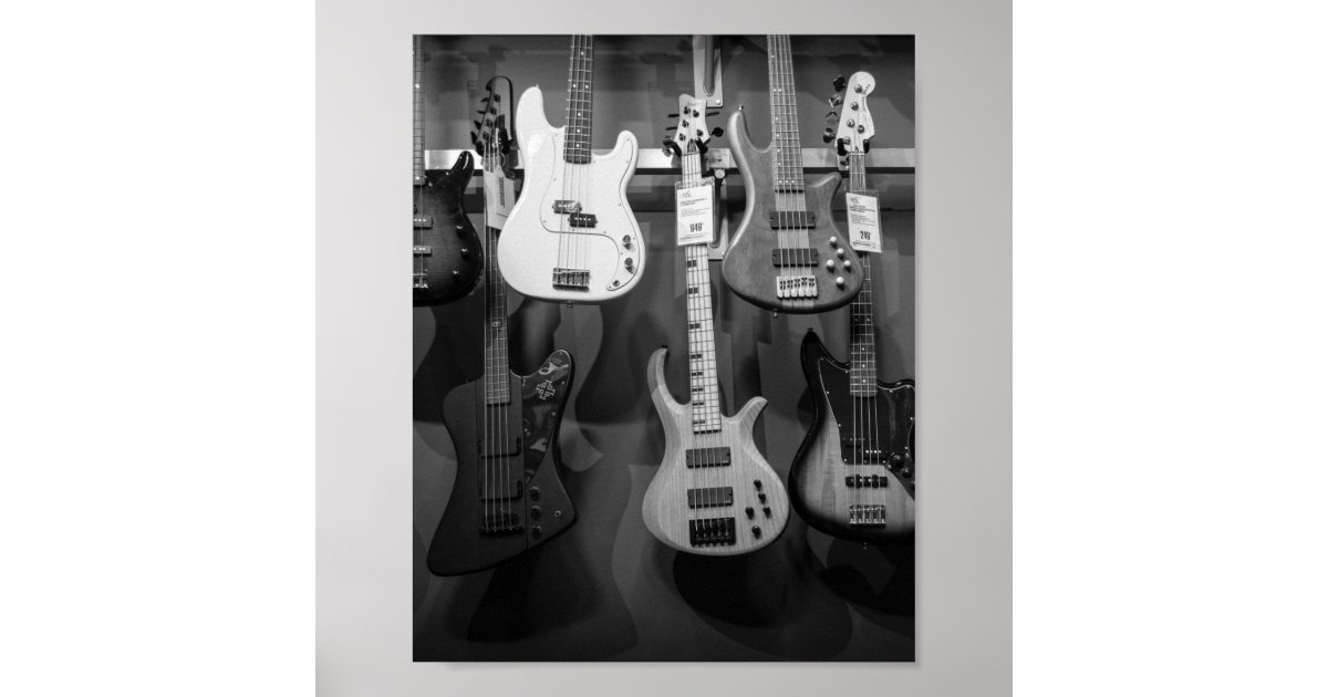 Beautiful Bass Guitar Poster | Zazzle.de