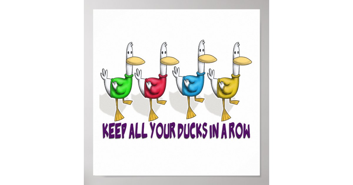 behalt alle Enten hintereinander Poster | Zazzle.de