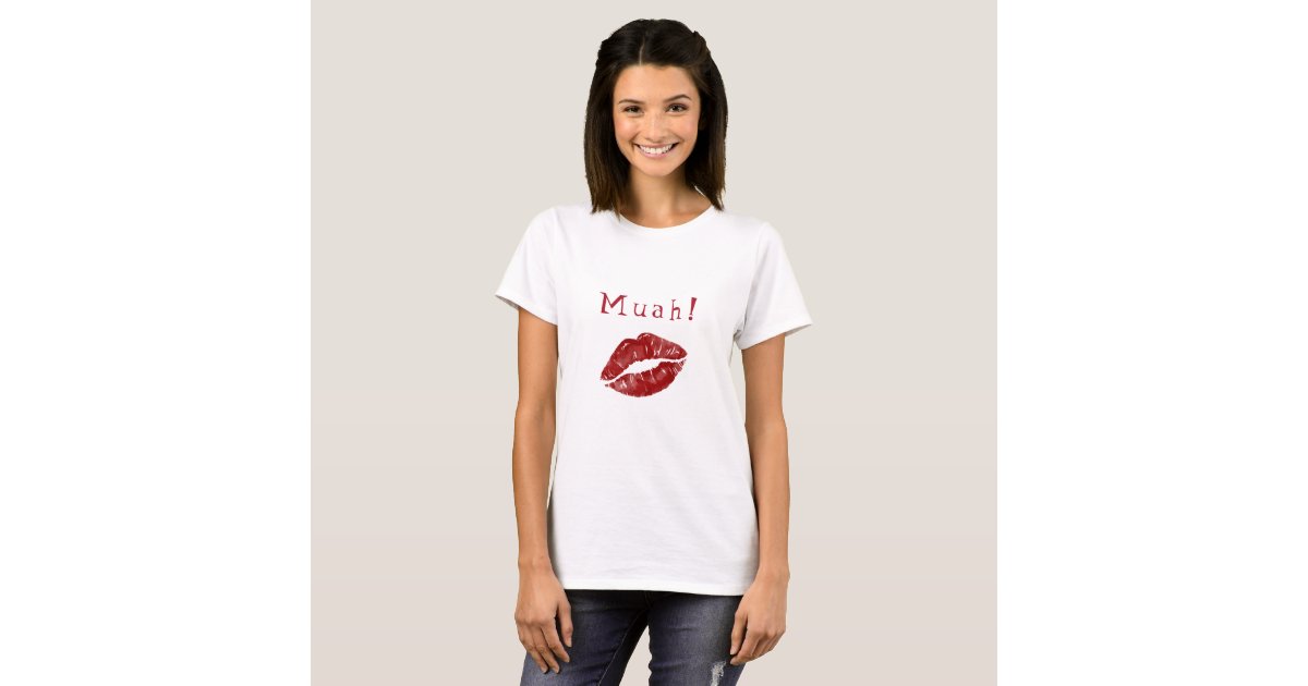 Big Kiss - Muah! T-Shirt | Zazzle.de