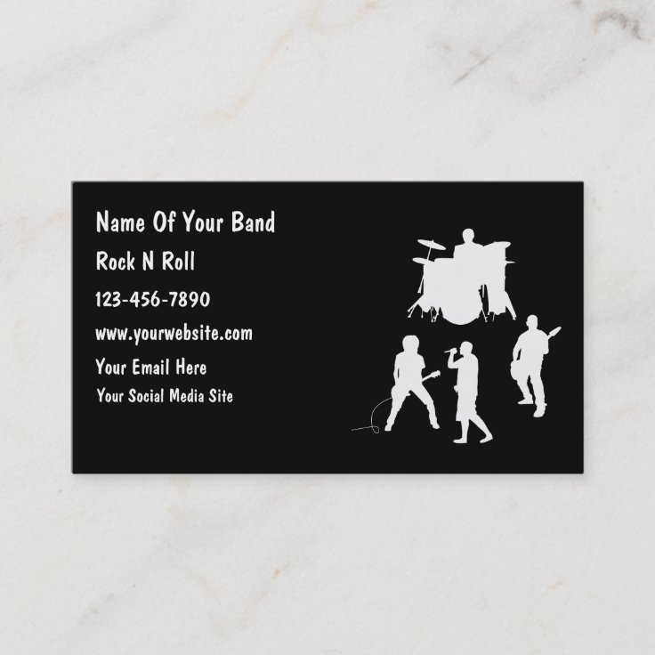 Billige Musiker-Band-Visitenkarten Visitenkarte | Zazzle.de