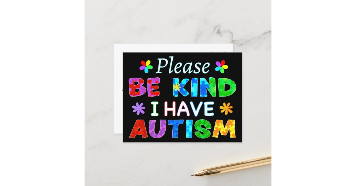 Bitte seien Sie so freundlich, dass ich AUTISM hab Postkarte | Zazzle.de