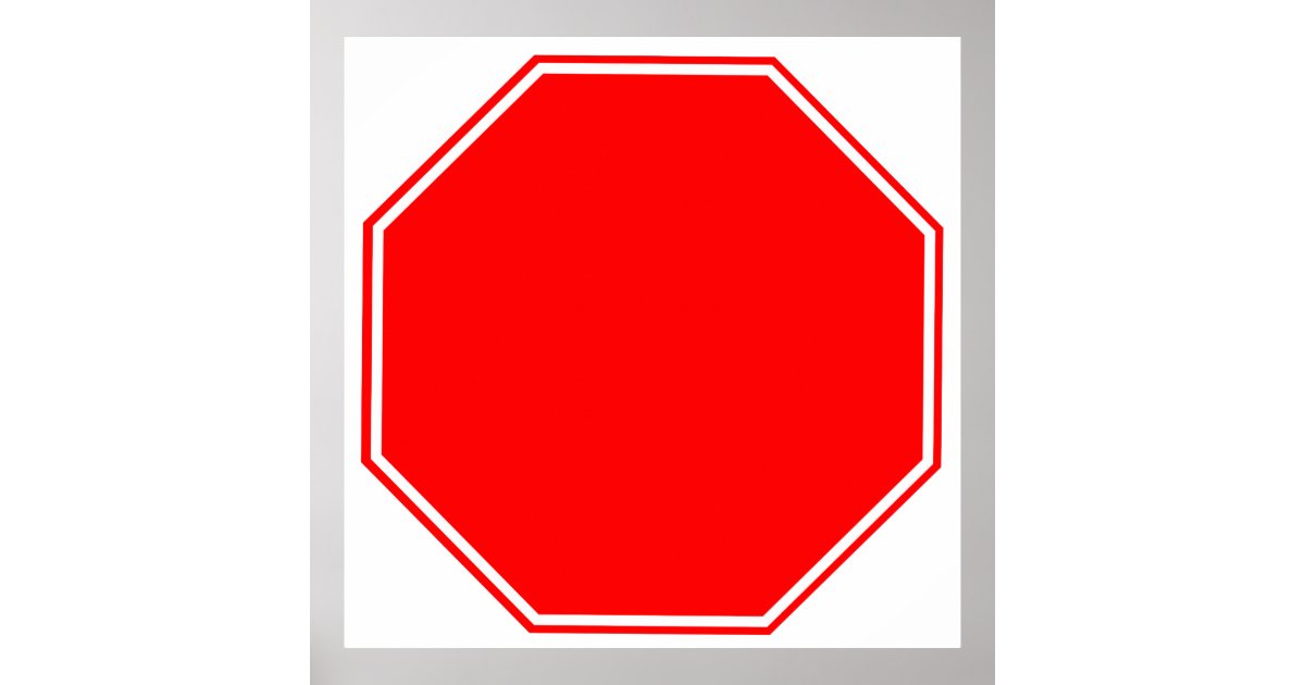 Blank/Customizable Stop Sign Poster | Zazzle.de