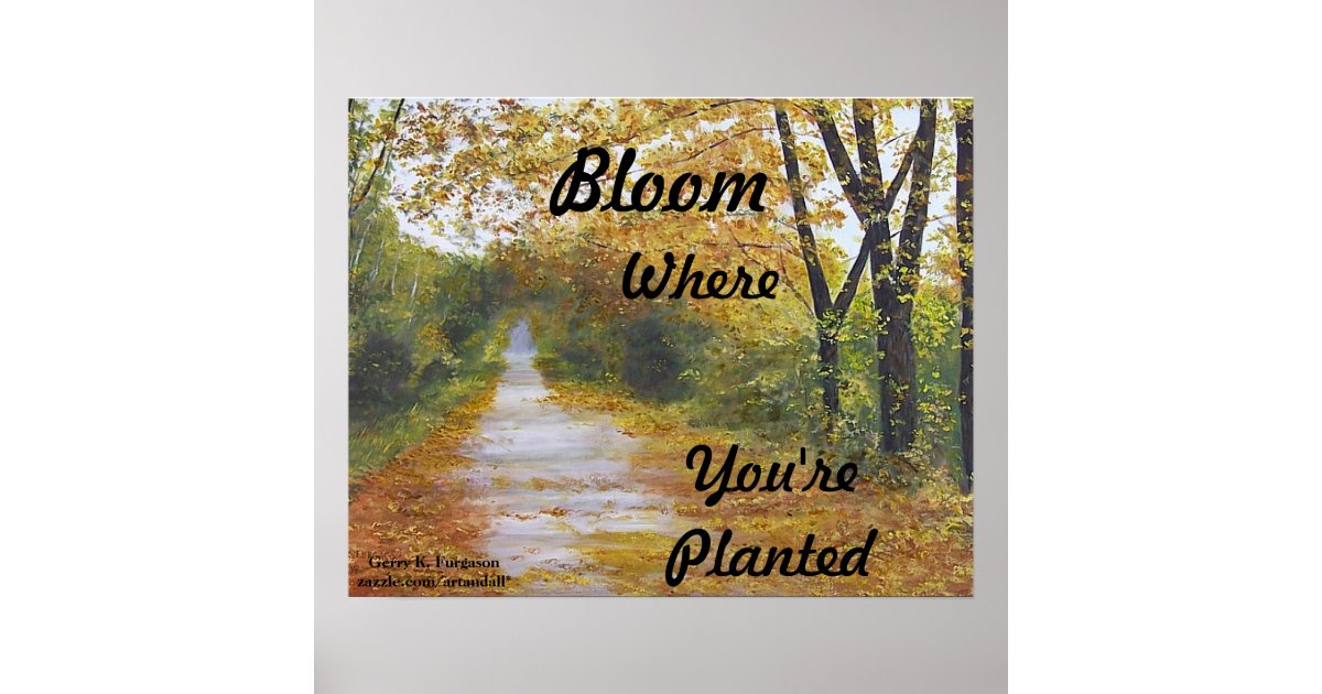 "BLOOM where you are PLANTED" POSTER | Zazzle.de