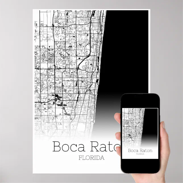 Boca Raton Map - Florida - City Map Poster | Zazzle.de