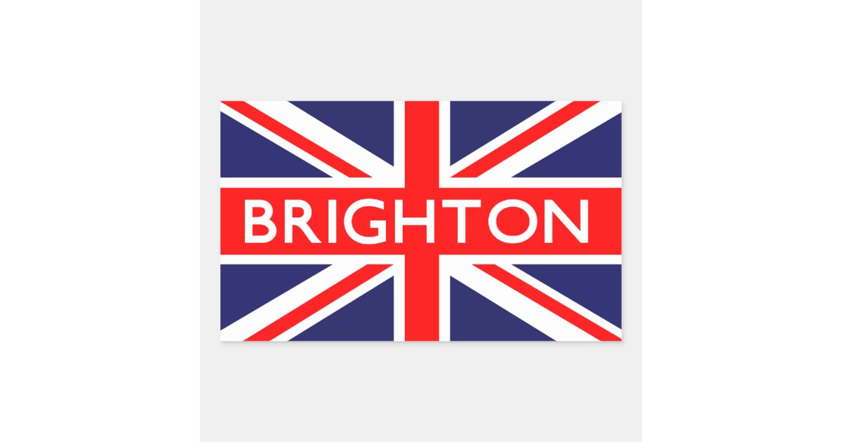 Brighton: Britische Flagge Rechteckiger Aufkleber | Zazzle.de