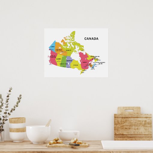 Canada Map Poster | Zazzle.de