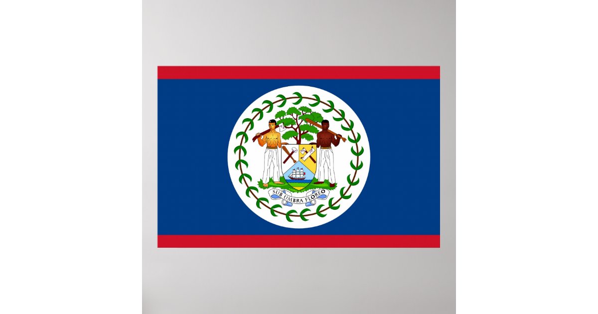 Canvas Print mit Flag von Belize Poster | Zazzle.de