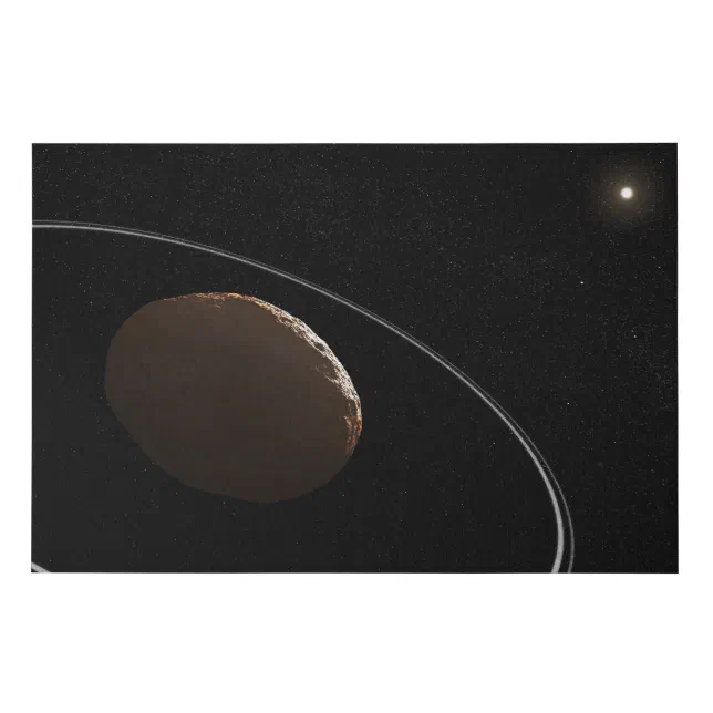 Centaur 1099 Chariklo und seine Ringe. Künstlicher Leinwanddruck ...