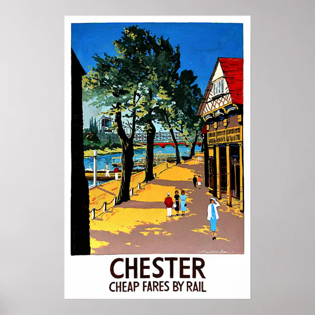Chester, England, City Dock, Bahnhof Poster | Zazzle.de
