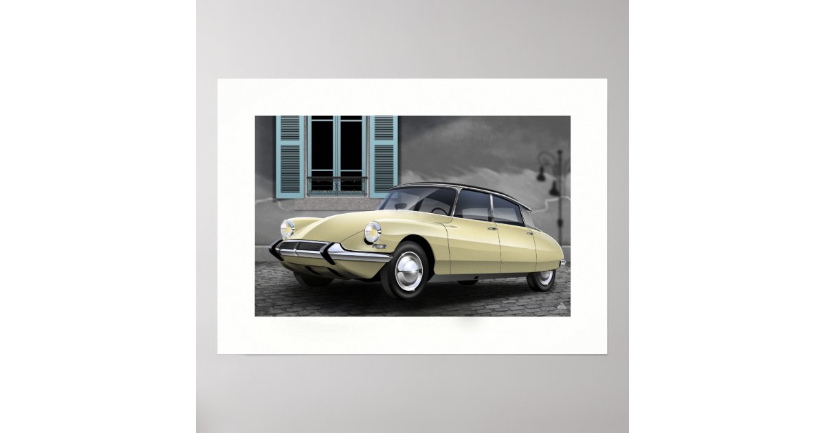 Citroen DS Poster Illustration | Zazzle.de