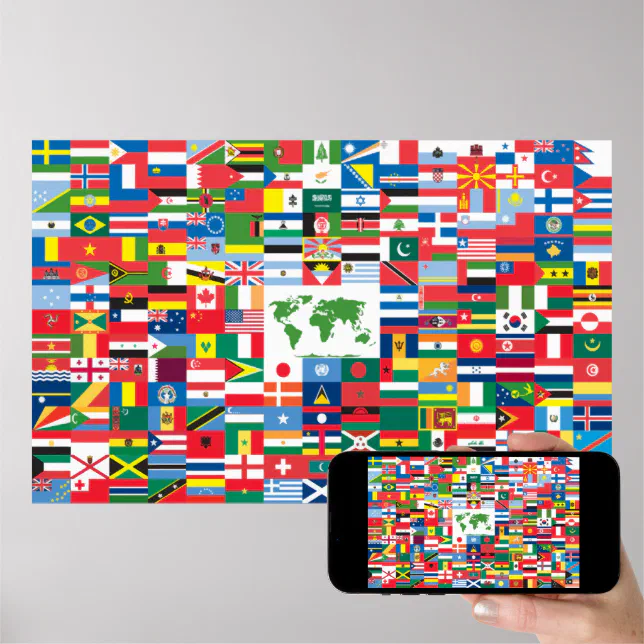 Collage of Country Flags aus der ganzen Welt Poster | Zazzle.de