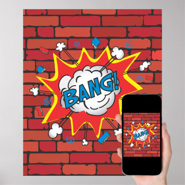 Comic Book Bang Poster Illustration | Zazzle.de