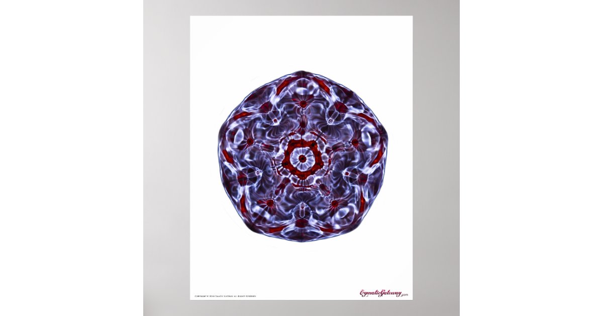 Cymatics 5 Point Star Poster | Zazzle.de