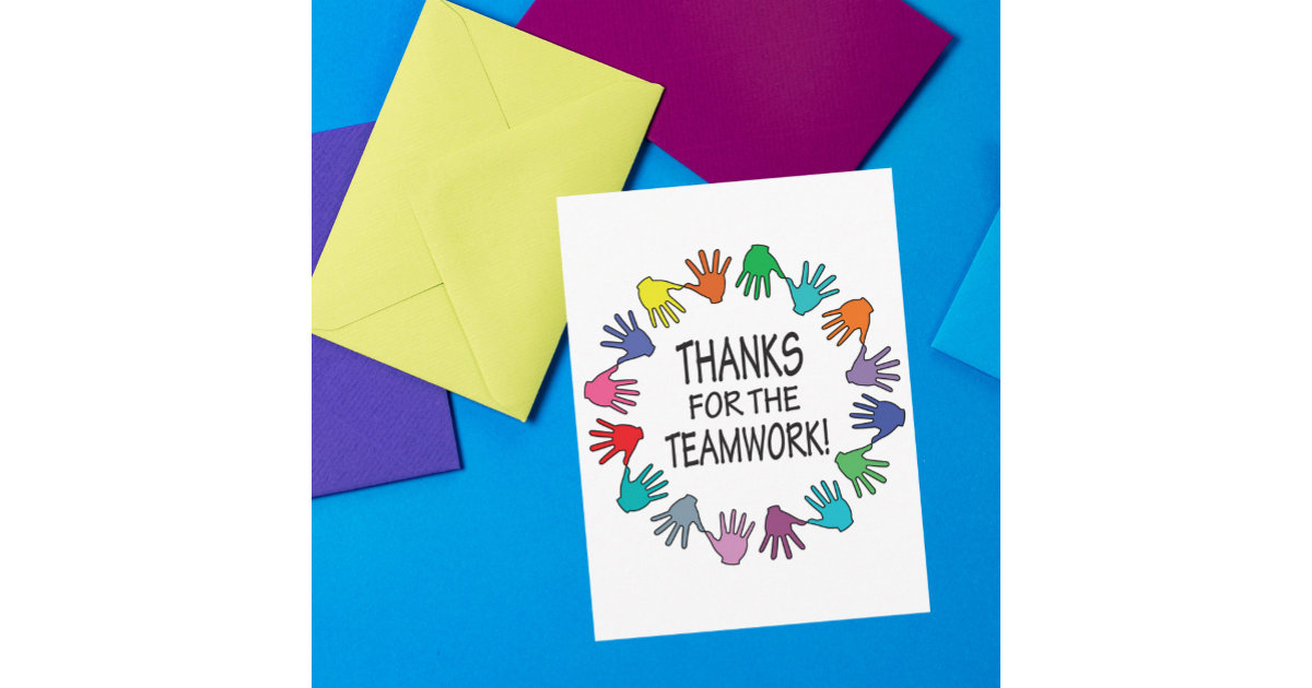 Danke für die Teamwork Dankeschön-Karte Postkarte | Zazzle.de