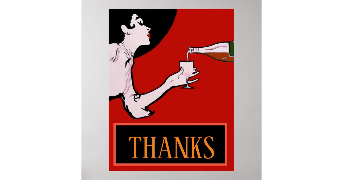 DANKE, Vintage Lady Posters Poster | Zazzle.de