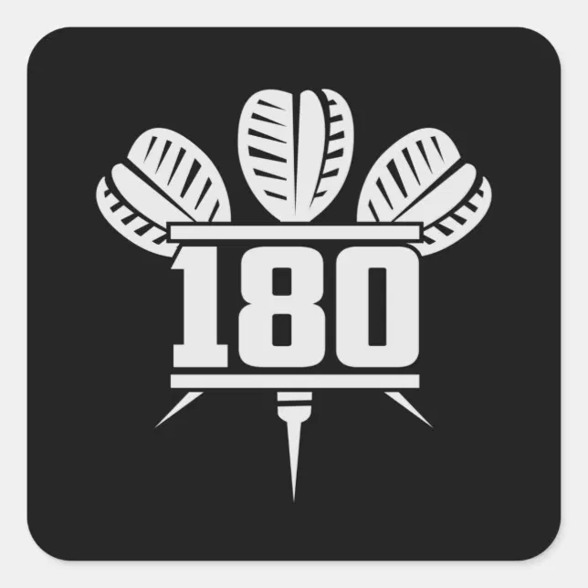 Darts 180 Dart Dartboard Bullseye Arrow Funny Gift Quadratischer ...