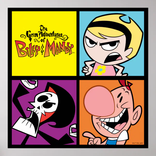 Das grimmige Abenteuer der Billy & Mandy Art Poster | Zazzle.de
