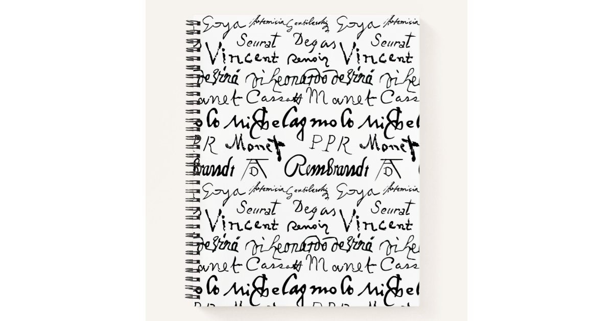 Das Muster berühmter Künstler Notizblock | Zazzle.de