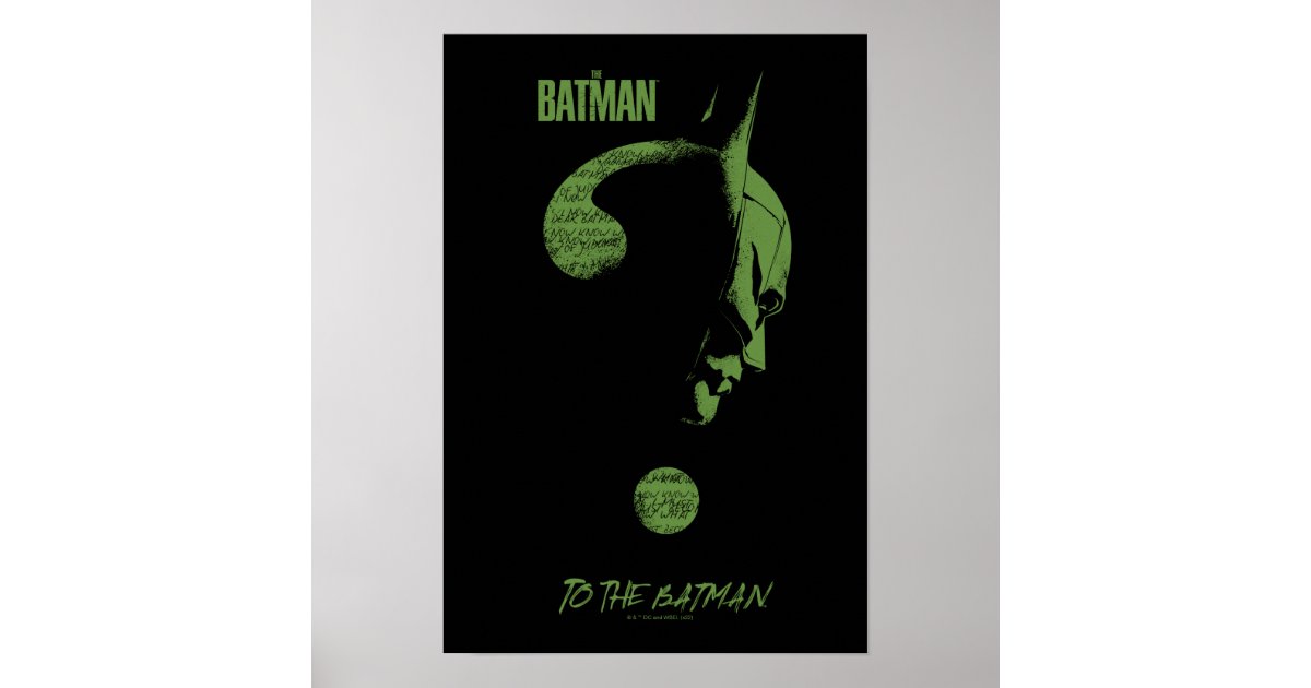 Das Riddler "To the Batman" Fragezeichen Poster | Zazzle.de