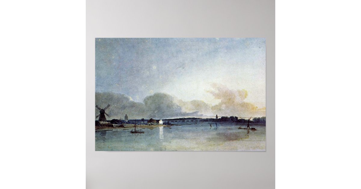 Das Weiße Haus in Chelsea von Thomas Girtin Poster | Zazzle.de
