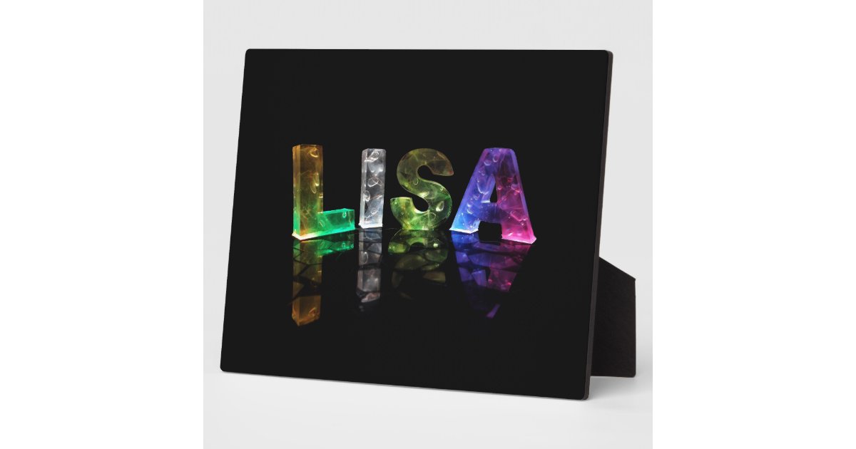 Der Name Lisa in 3D-Leuchten (Foto) Fotoplatte | Zazzle.de