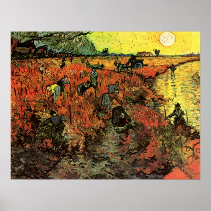 Der Rote Weinberg von Vincent van Gogh Poster | Zazzle.de