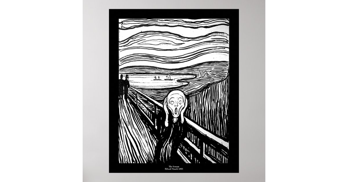 Der Schrei von Edvard Munch Poster | Zazzle.de