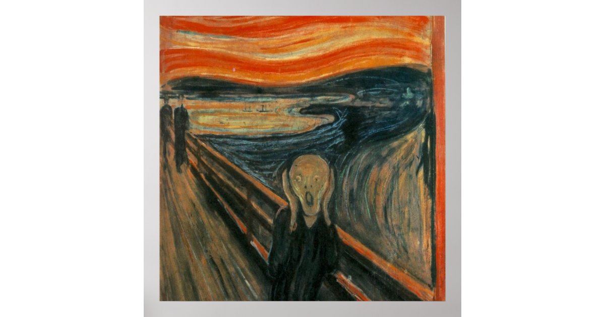 Der Schrei von Edvard Munch, symbolischer Maler Poster | Zazzle.de